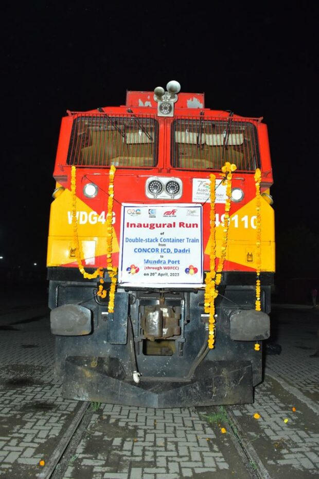 CONCOR flagged off Double-stack Container Train through Dedicated ...