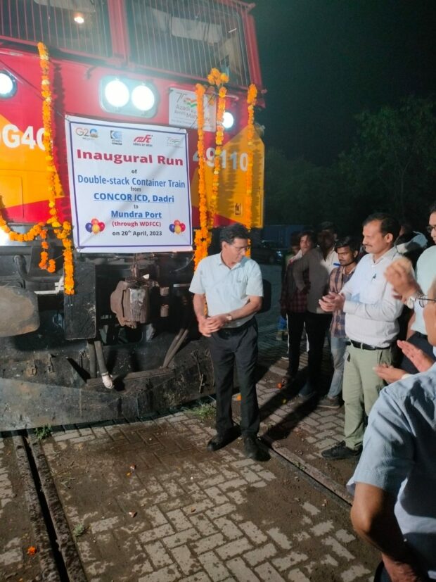 CONCOR flagged off Double-stack Container Train through Dedicated ...